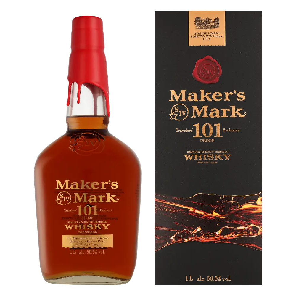 Ameriški Whiskey Maker's Mark 101 Bourbon + GB 1 l | Drinx.si