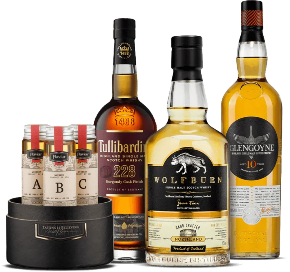 Flaviar Whisky Tasting box Bring The Highlander's Saga 3 x 0,05 l ...