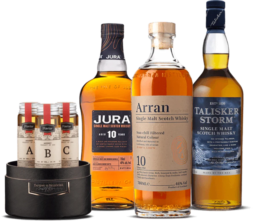 Flaviar Whisky Tasting box Scotch & the Islands 3 x 0,05 l | Drinx.si