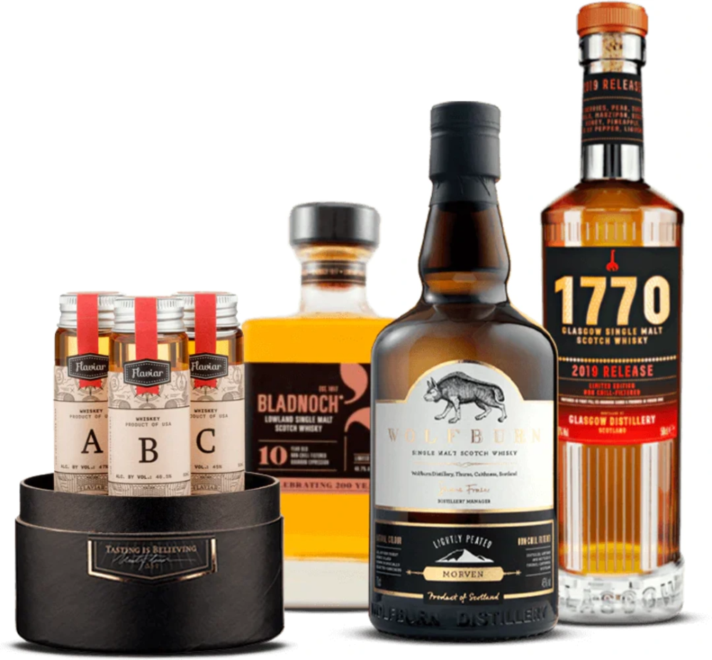 Flaviar Whisky Tasting box The New Scotch On The Block 3 x 0,05 l ...