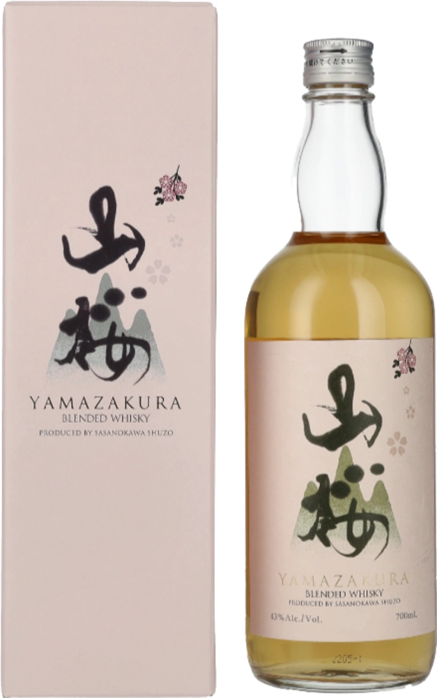 Japonski whisky Yamazakura Japanese Blended Whisky Pink Label + GB 0,7 ...