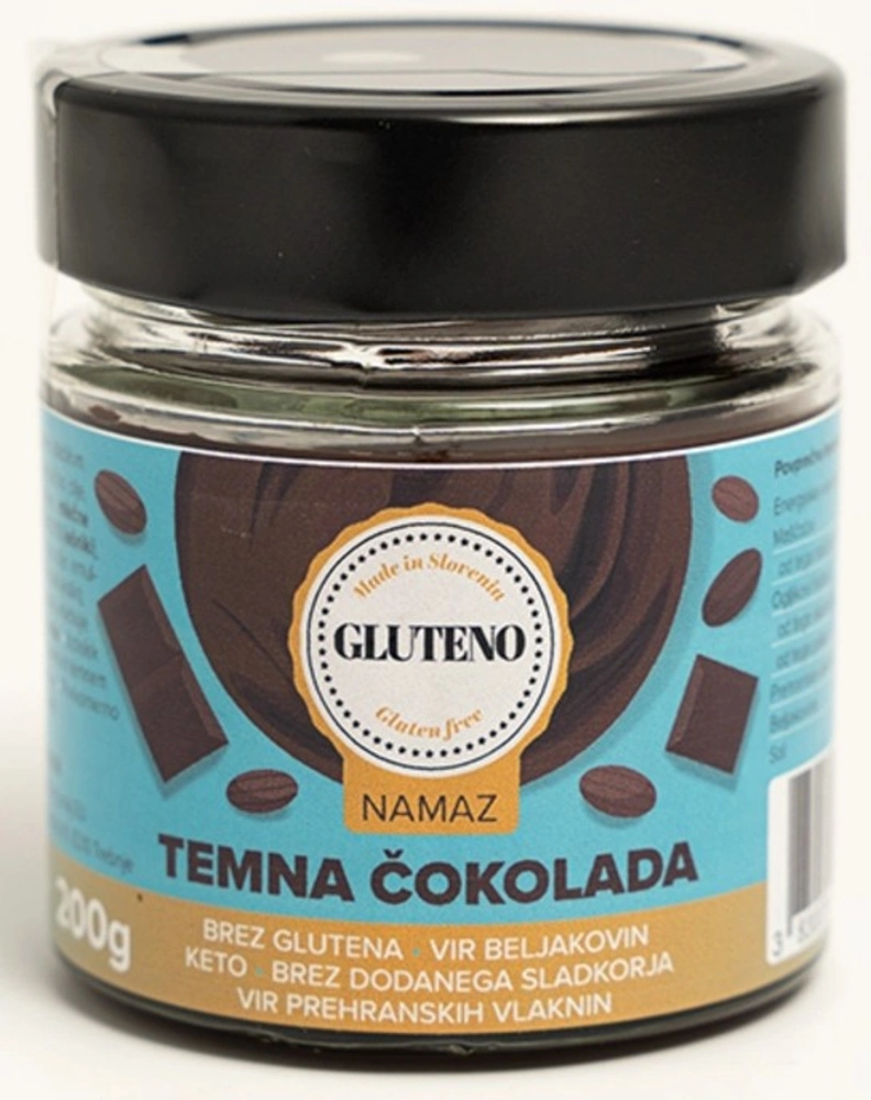 Keto namaz temna čokolada Gluteno 200g | Drinx.si