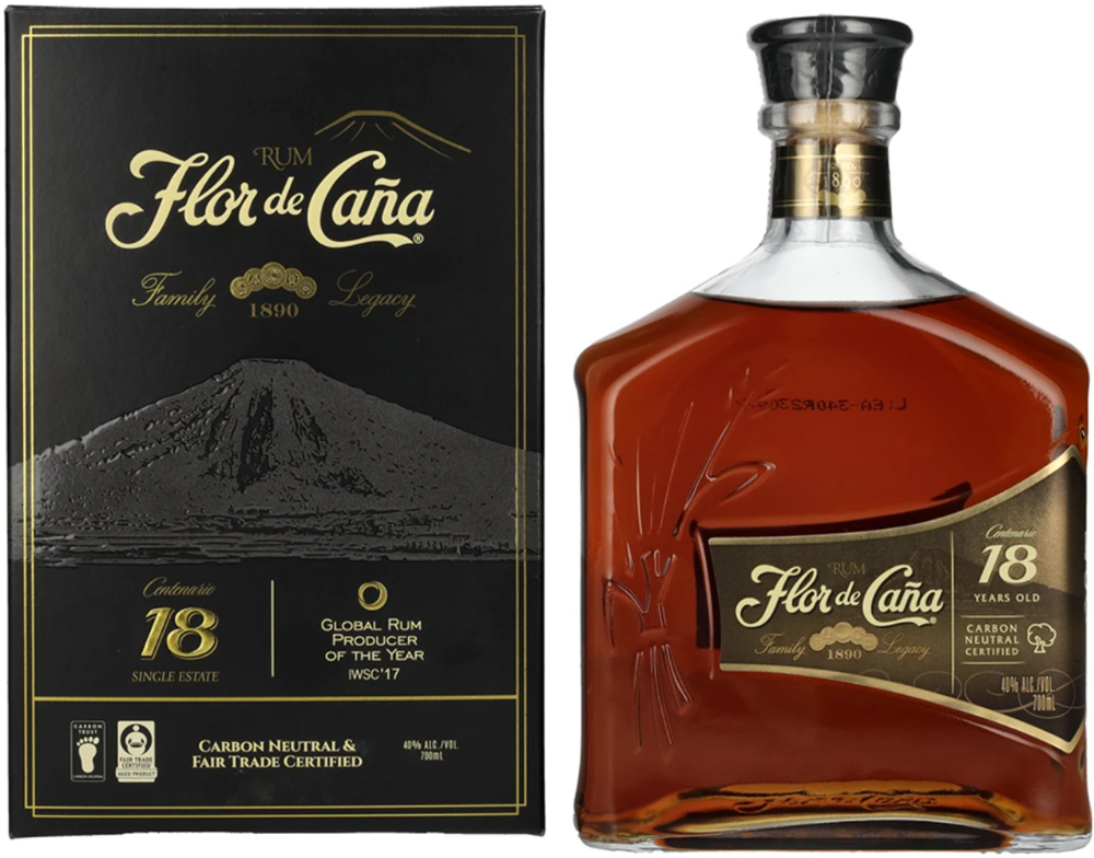 Rum Flor de Cana 18 y + GB 0,7 l | Drinx.si