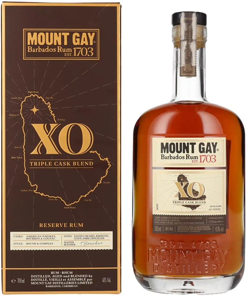 Rum Mount Gay XO Triple Cask Blend + GB 0,7 l | Drinx.si