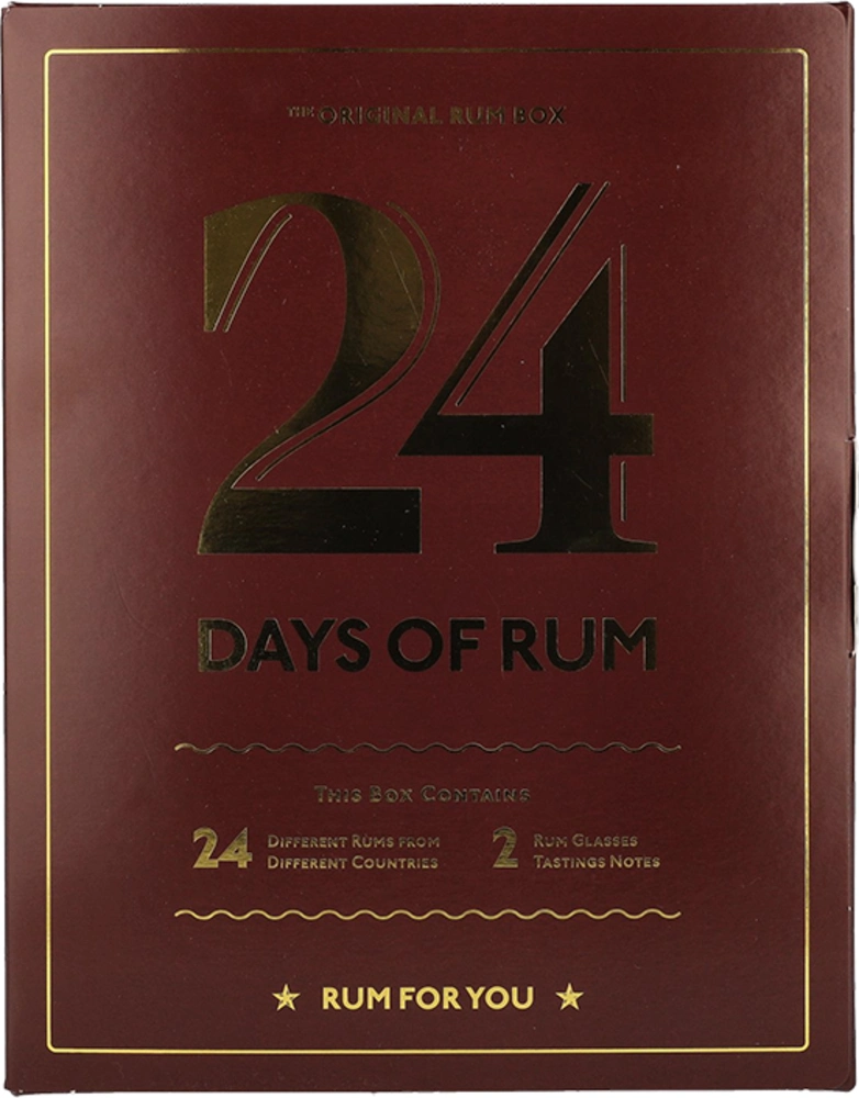 Rum S.B.S 24 DAYS OF RUM The Original RED Rum Box + 2 kozarca 24 x 0,02 ...