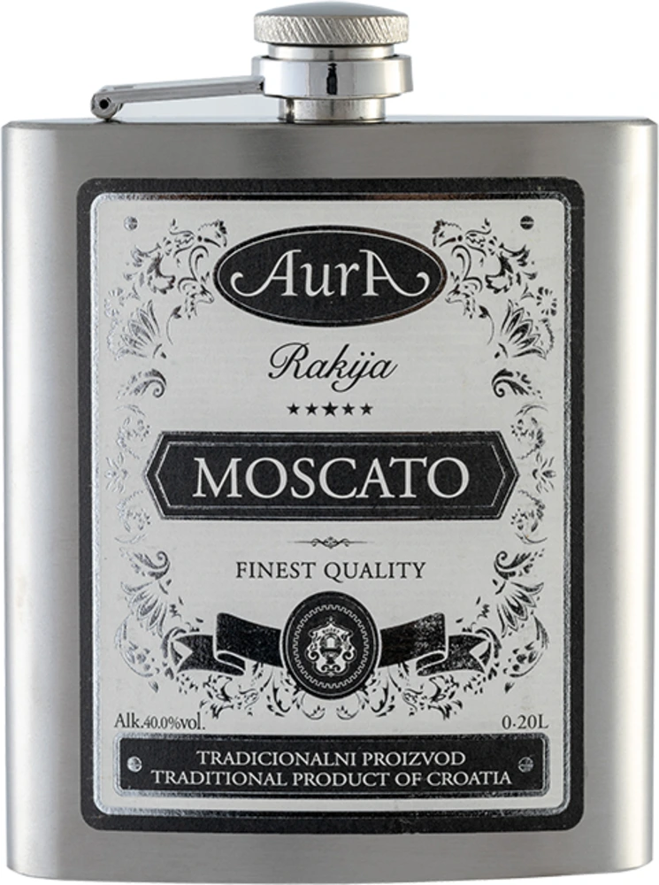 Sadno žganje Rakija Moscato Aura + flaška GB 0,2 l | Drinx.si