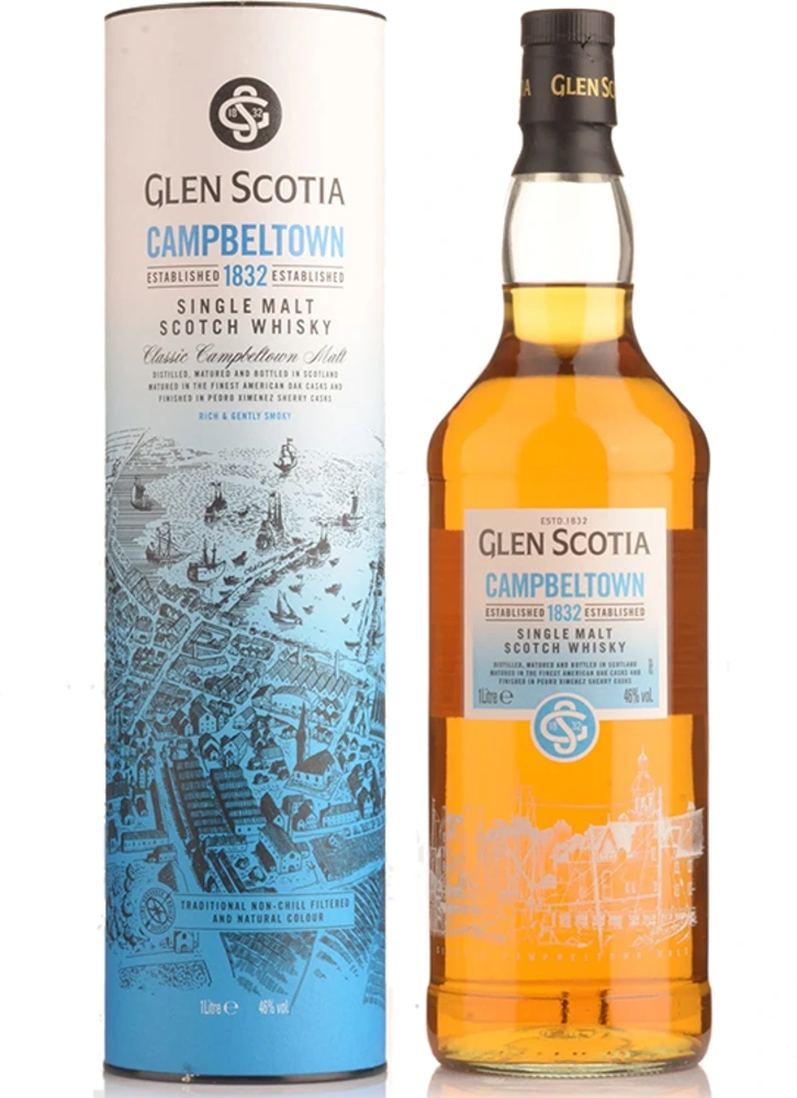 Škotski Whisky Glen Scotia Campbeltown 1832 Single Malt + GB 1 l | Drinx.si