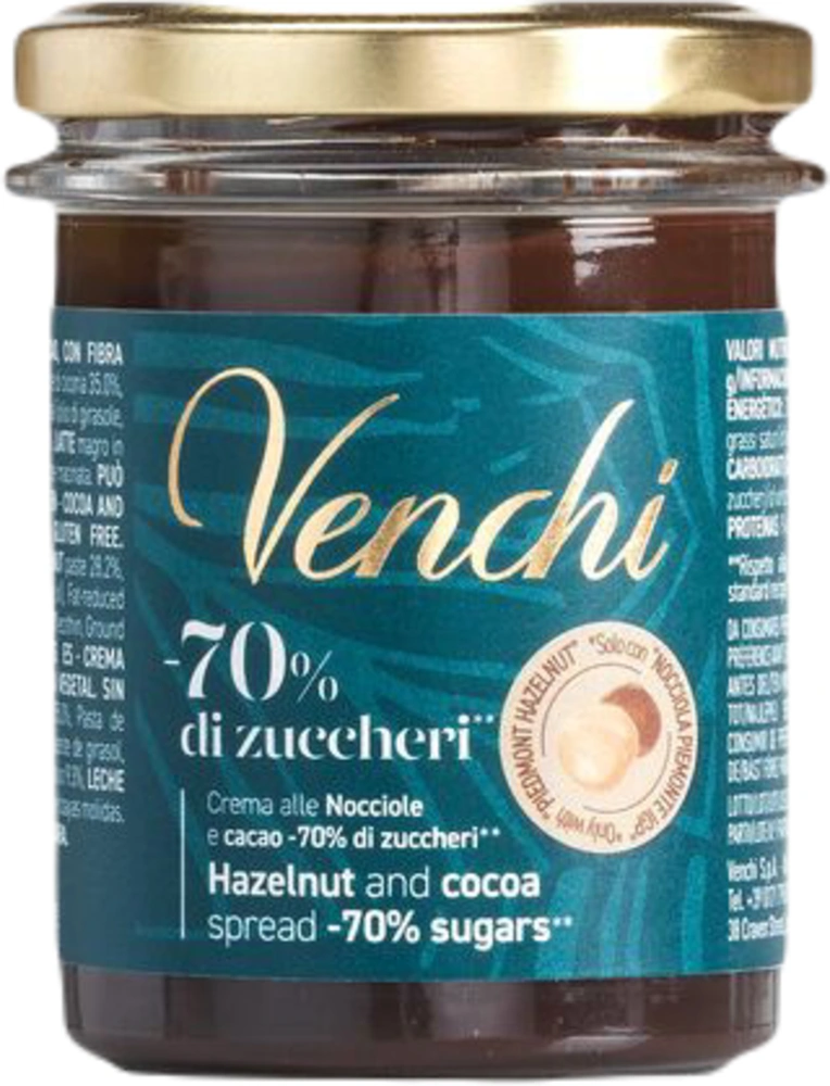 Kremni namaz z lešniki (-70% sladkorja) Venchi 200 g | Drinx.si