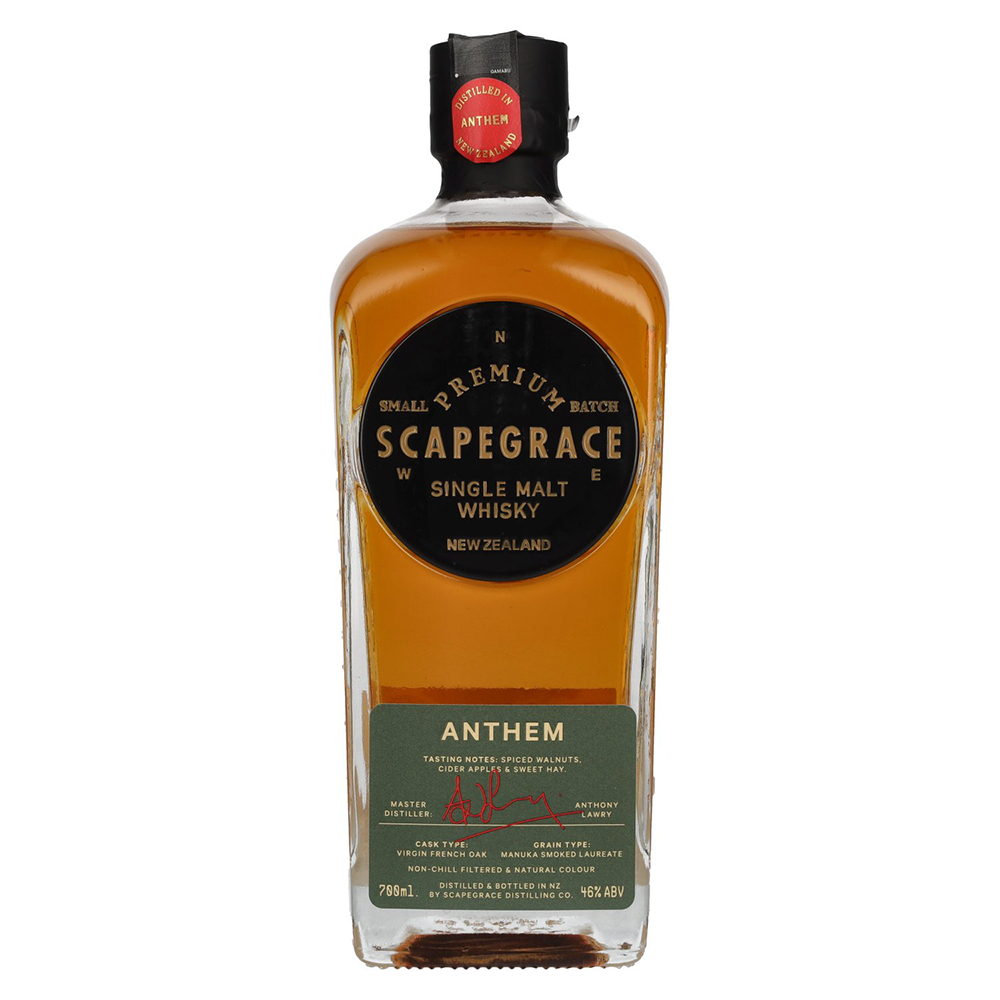 Whisky Scapegrace Anthem New Zealand Small Batch Single Malt 0,7 l ...